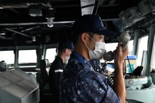 Japan Maritime Self-Defense Force (JMSDF) JS KIRISAME conducted Japan ...